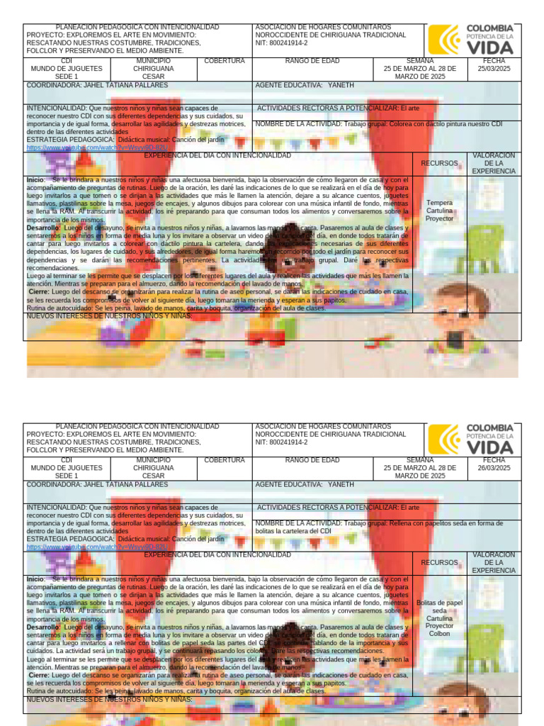 Yaneth 25-28 MARZO | PDF