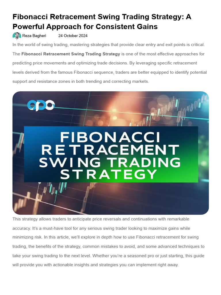 Fibonacci Retracement for Swing Trading | PDF | Market Trend ...