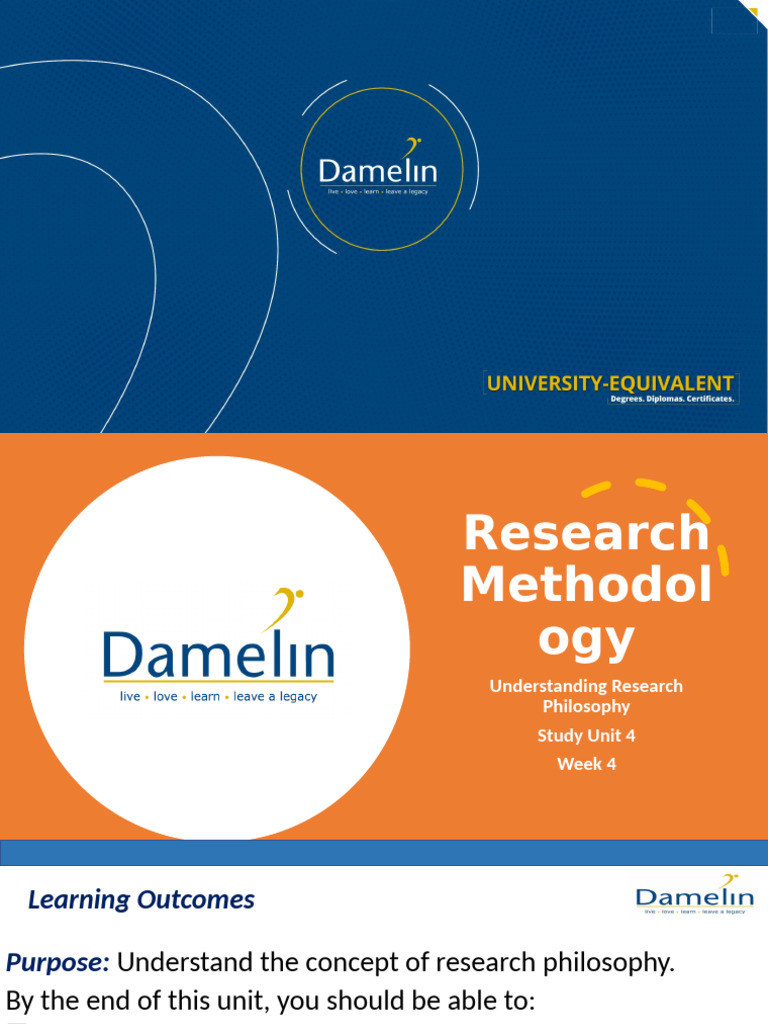 Unit 4 Understanding Research Philosophy | PDF | Methodology | Ontology