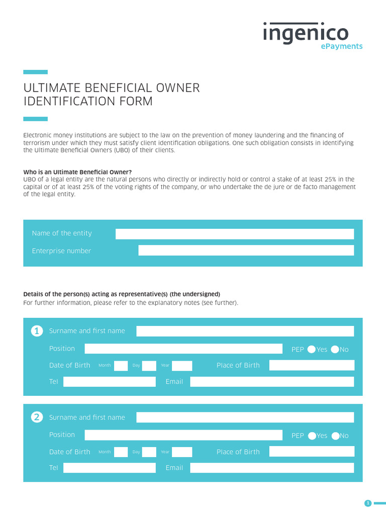 Beneficial Owner Id Form en | PDF | Shareholders | Corporations