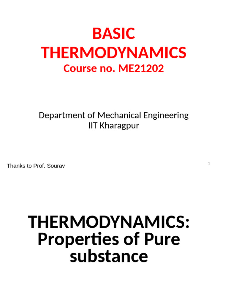 2 Thermodynamics Pure Substance | PDF | Gases | Phase (Matter)