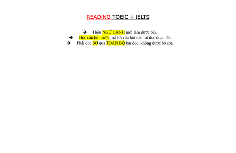 Reading Toeic | PDF