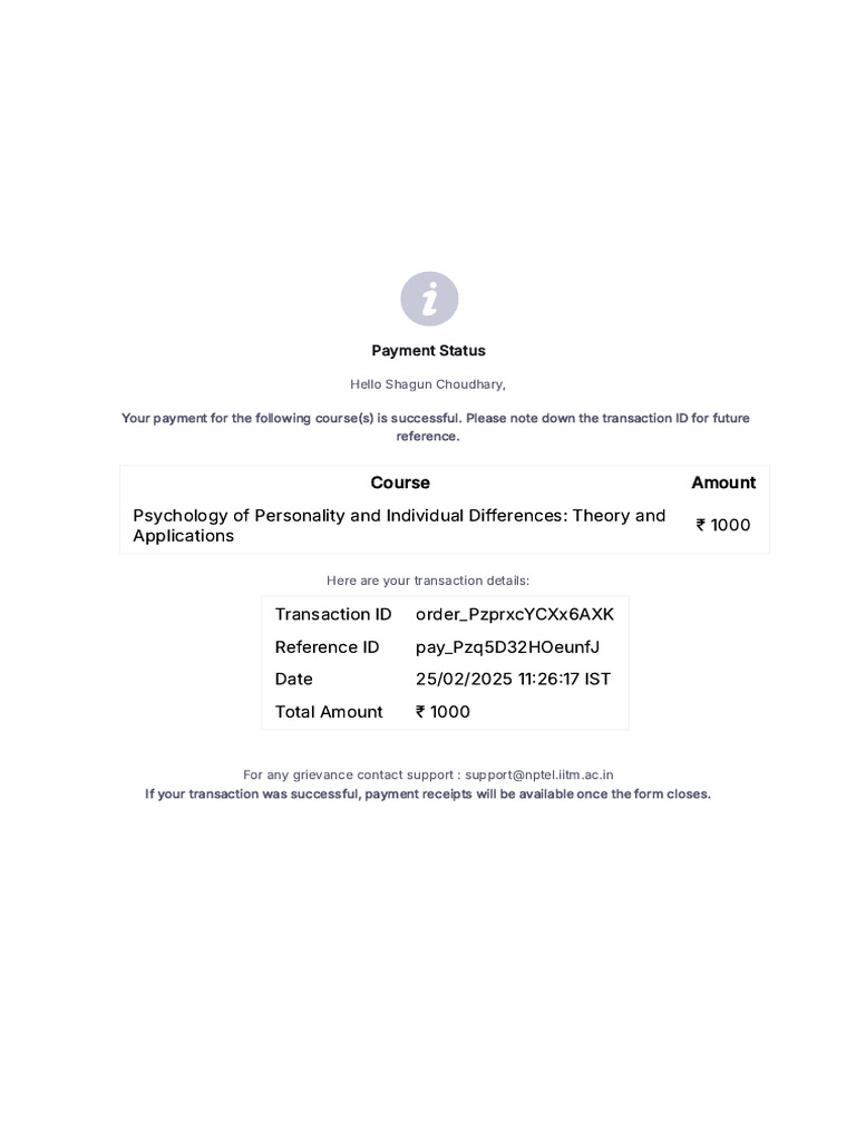 Payment Status | PDF