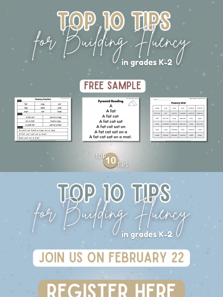 Top Ten Tips Fluency Freebie | PDF | Cognitive Science | Behavior ...