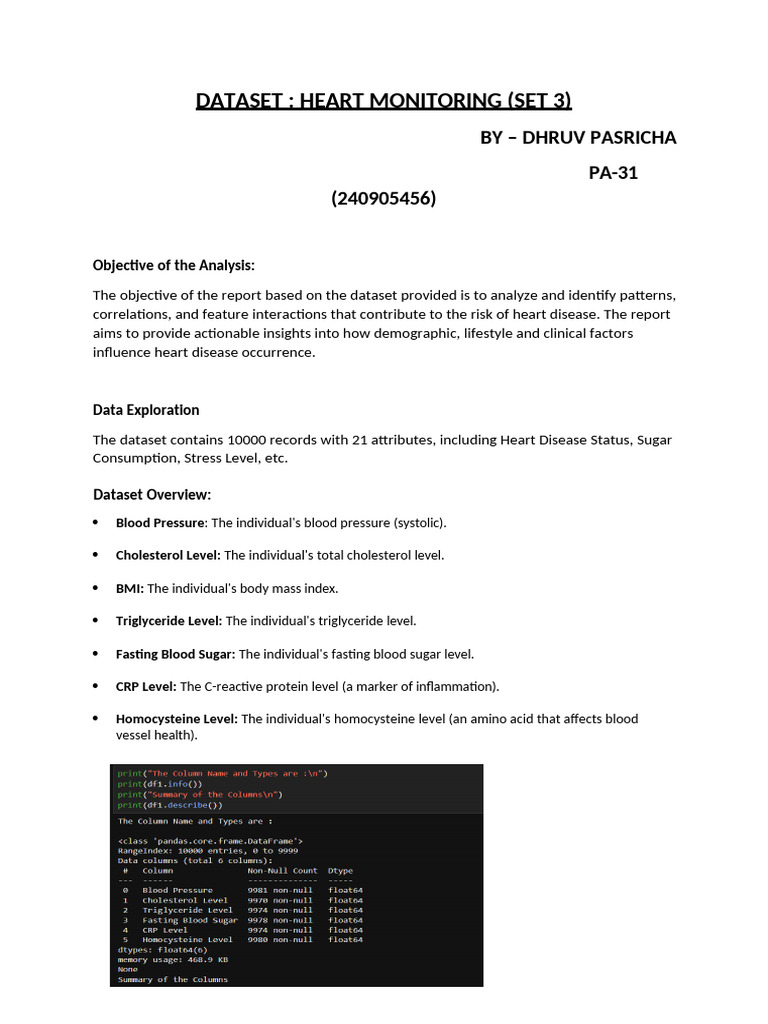 Set 3 Report - Dhruv Pasricha - PA-31 | PDF | Cardiovascular Diseases ... Set 3 Report - Dhruv Pasricha - PA-31 | PDF | Cardiovascular Diseases ...