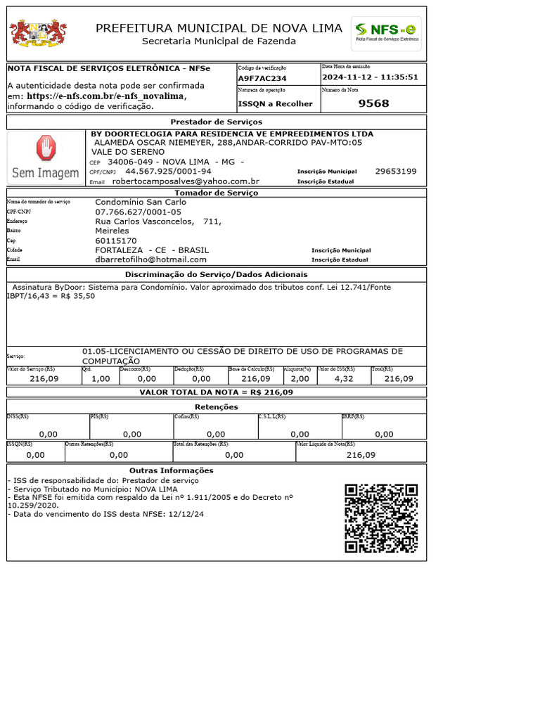 Visualizar NFSe | PDF | Brasil