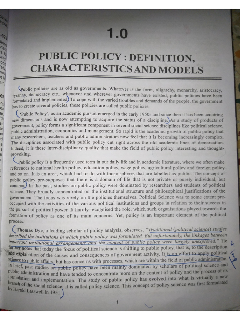 Public Policy Models | PDF