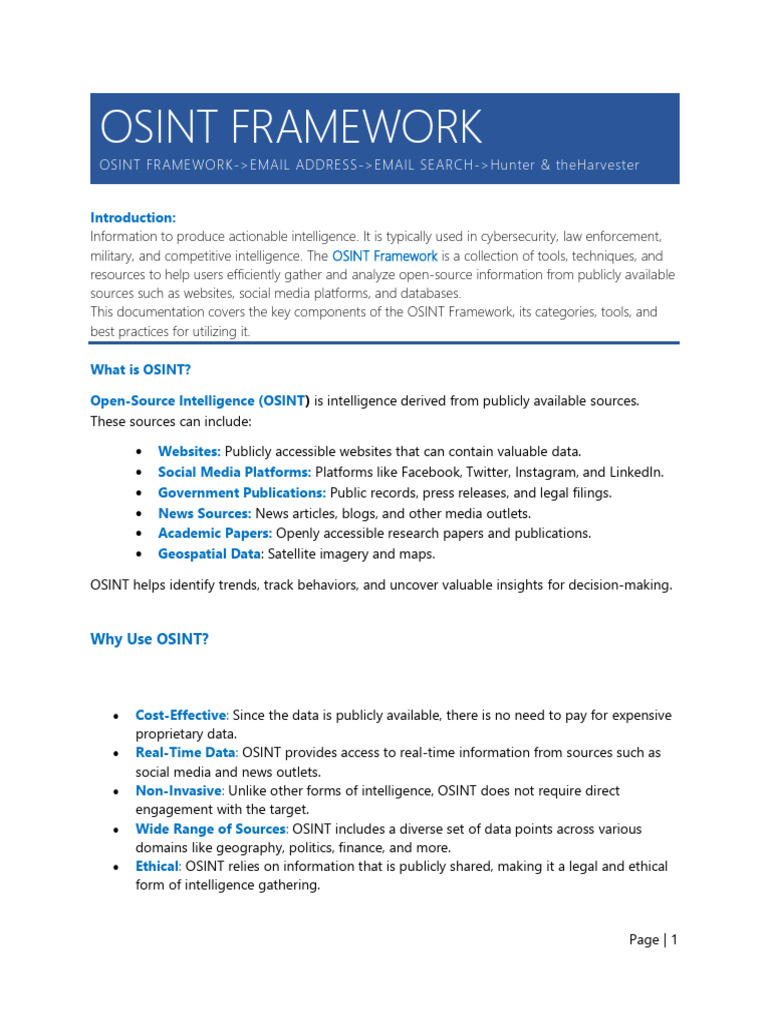 OSINT (Hunter & TheHarvester) | PDF | Computer Security | Security