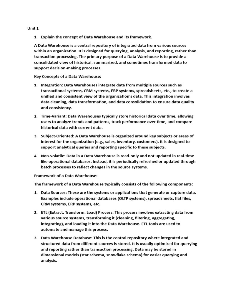 Dmw Qb Solved Sem6 (1) 2 | PDF | Data Warehouse | Metadata