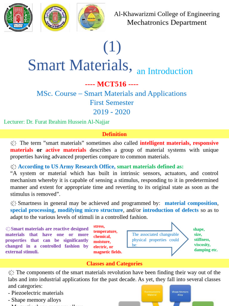 Introduction to Smart Materials and Applications | PDF | Actuator ...