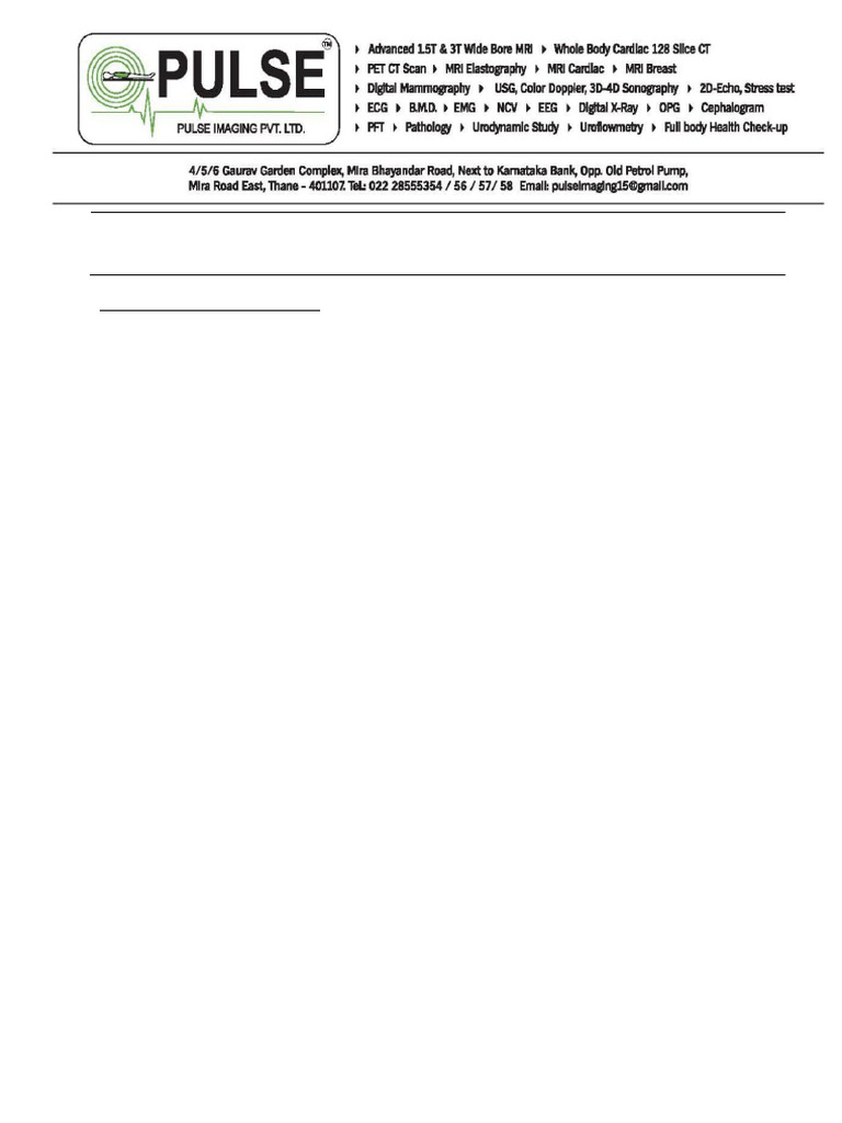 Sandhya Ganpat Bharti-MRI | PDF