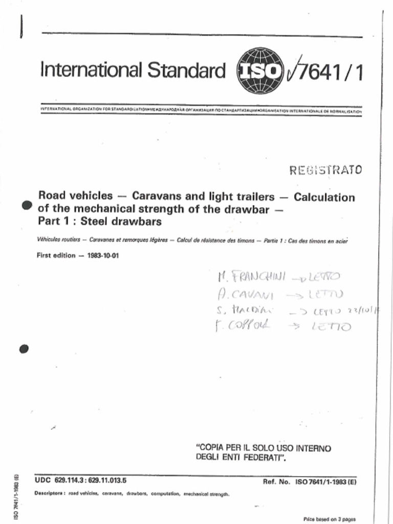 Iso 7641-1 - 1983 | PDF