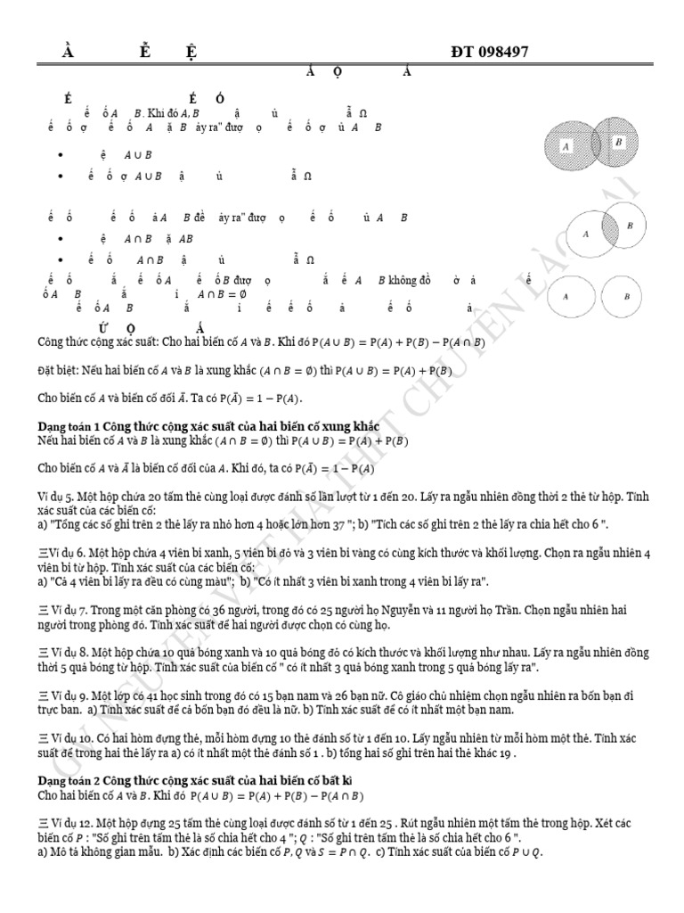 8-1-2 Quy Tac Cong Tac Suat Nhan Xac Suat Lam Lai | PDF
