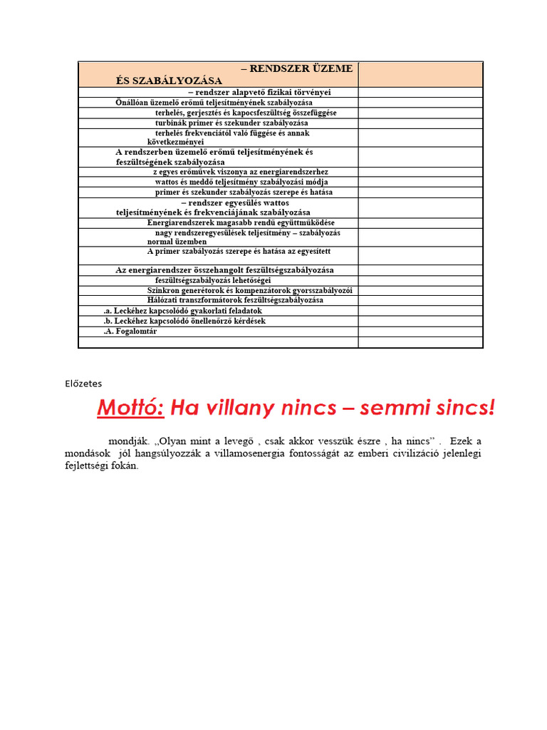 A VER Üzeme - EDUs I.fej | PDF