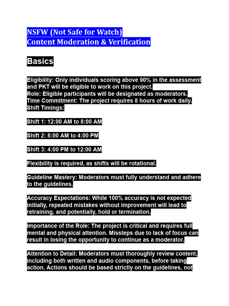 Content Moderation - GuideLine - Awign | PDF | Electronic Cigarette | Nudity