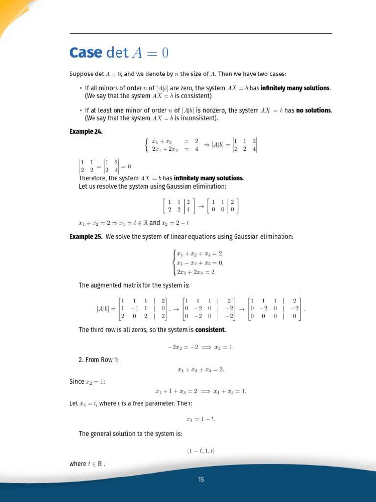 Lecture5 Linear Systems (Part 2) | PDF | System Of Linear Equations | Mathematics Of Computing