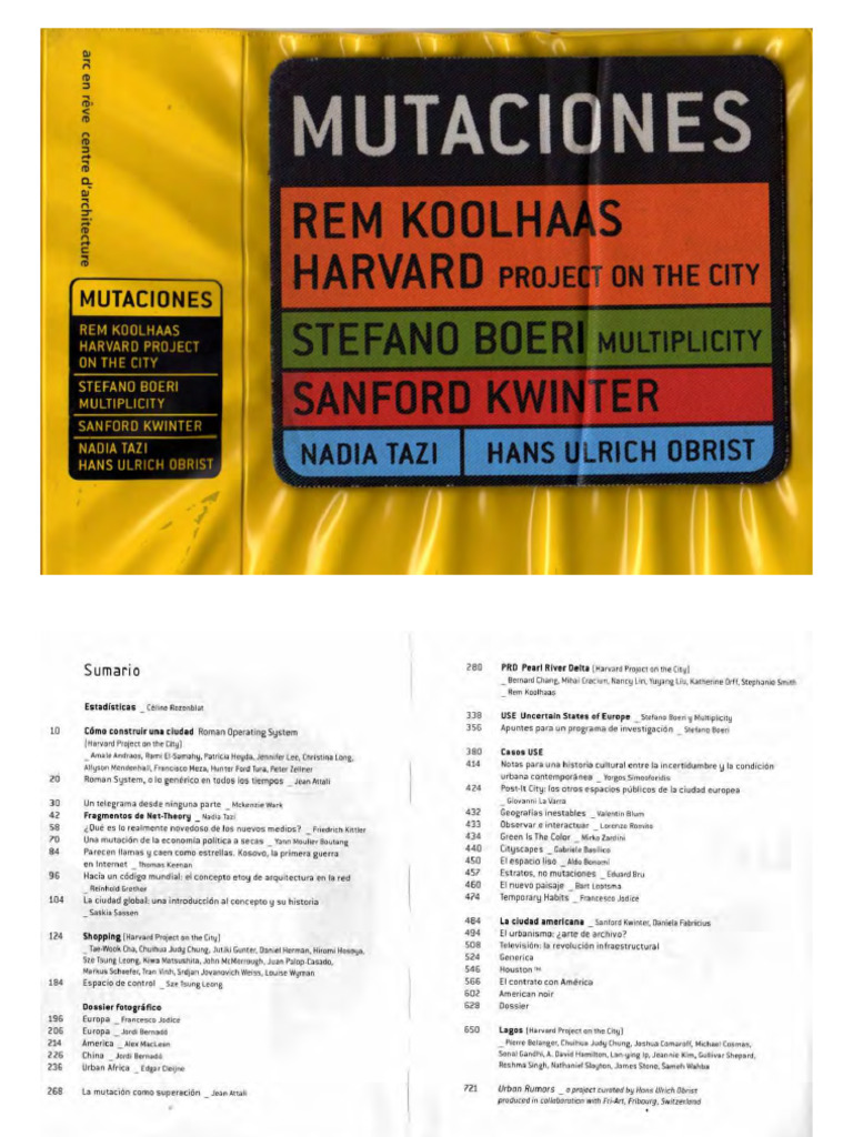 Rem Koolhaas Mutaciones | PDF