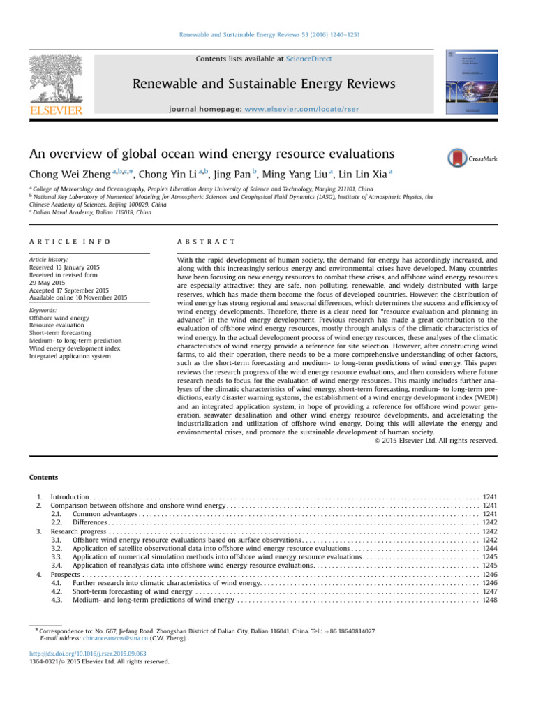 44 - An overview of global ocean wind energy resource evaluations | PDF | Wind Power | Offshore ...