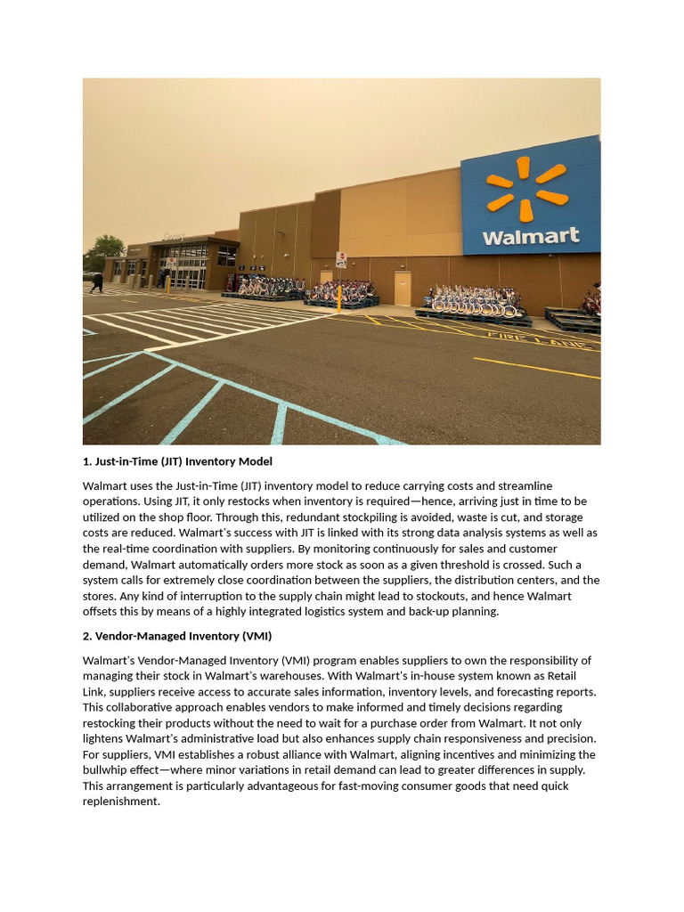 Walmart's Advanced Inventory Management | PDF | Inventory | Business