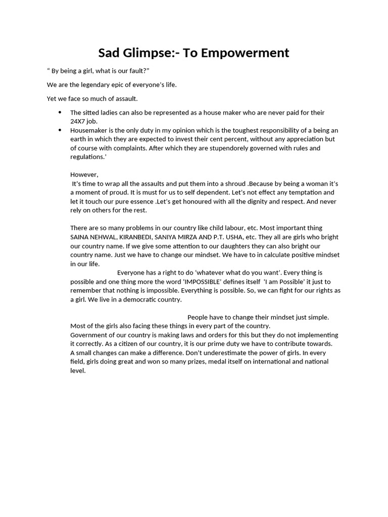 Sad Glimpse | PDF