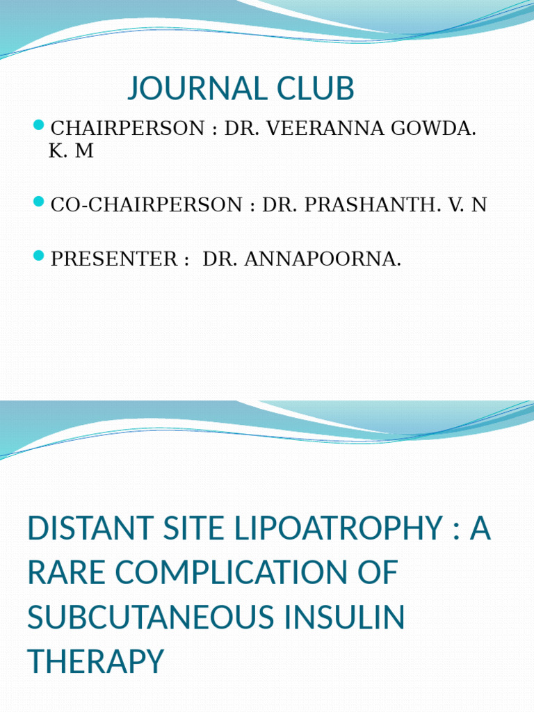Distant Site Lipoatrophy | PDF | Diabetes | Clinical Medicine