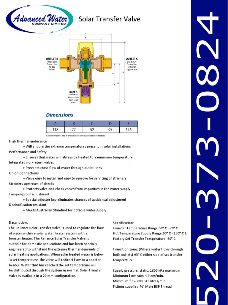 Solar Transfer Valve | PDF