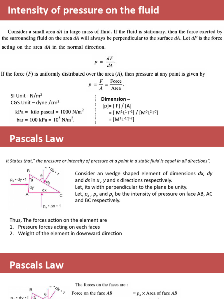 Unit 2 Fluid Statics (Pressure Measurement) - Mod | PDF | Pressure Measurement | Pressure