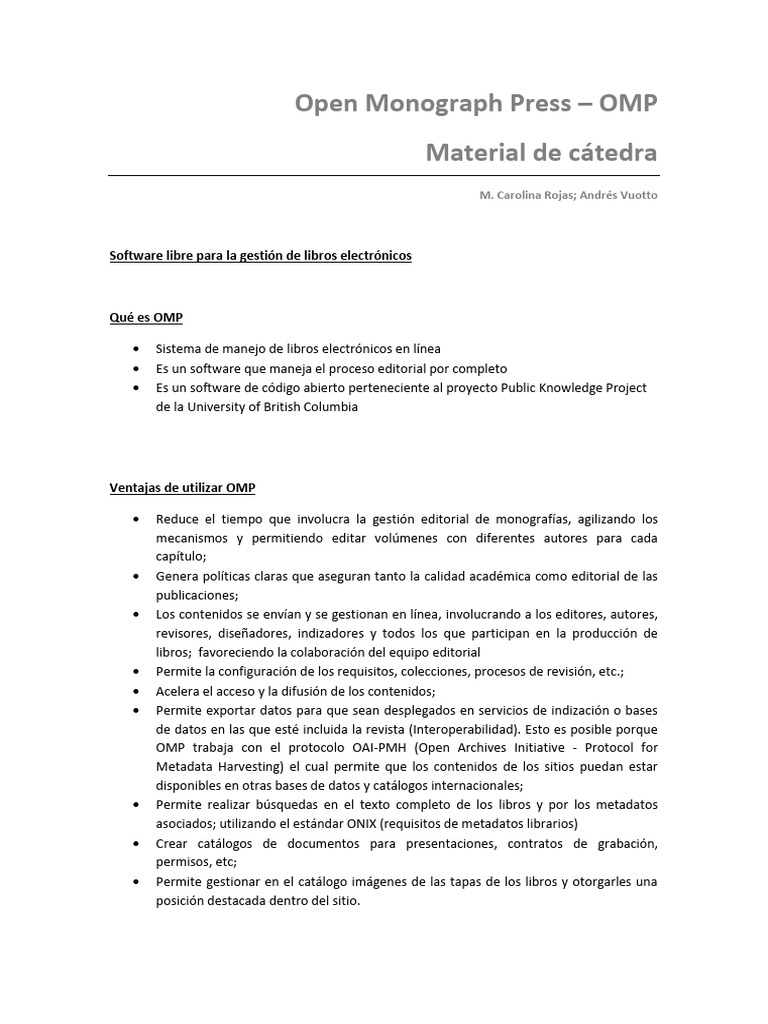 Apunte de Cátedra - Instalacion OMP | PDF | Php | Mi sql