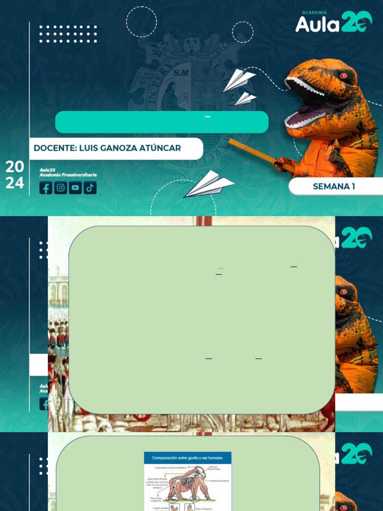 Sem. 1. Hominización - Pre Historia | PDF | Mono | Homo