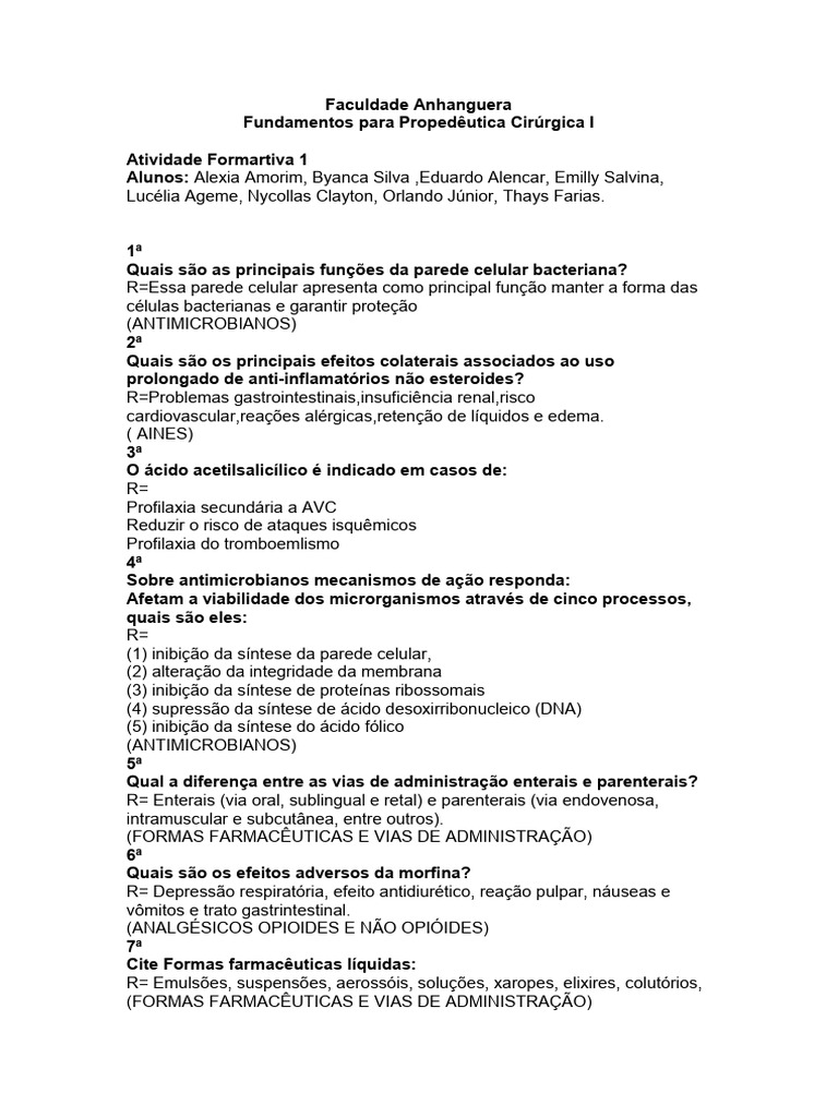 Atividade Formativa 1 | PDF