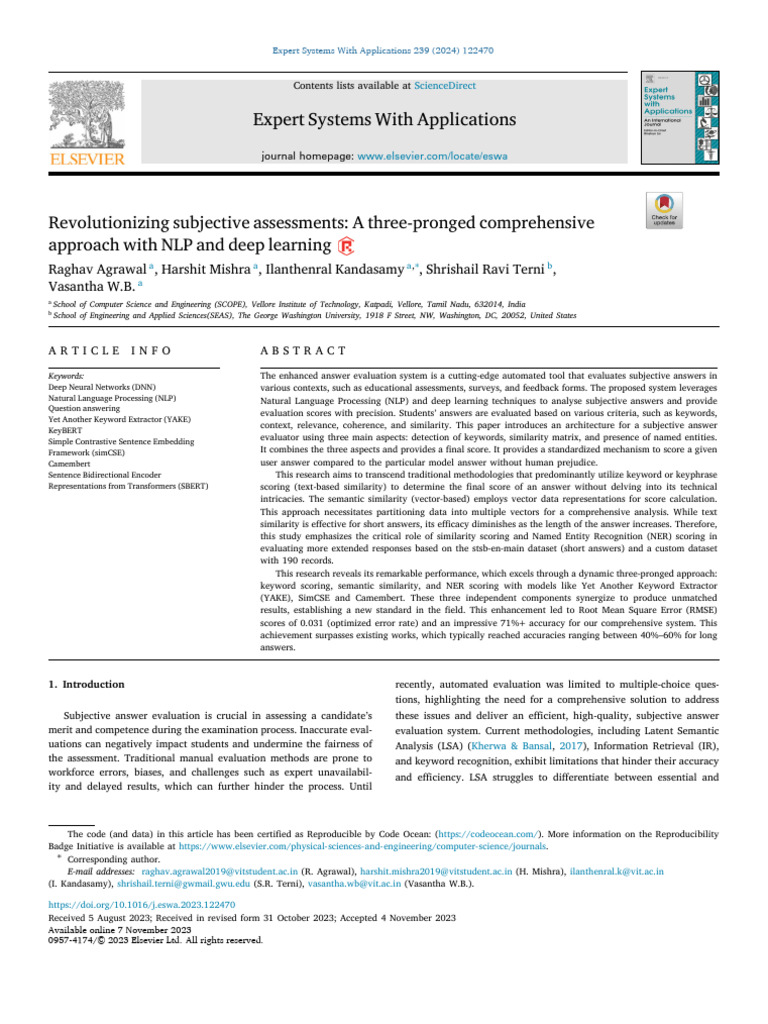Subjective Answers Evaluation | PDF | Deep Learning | Image Segmentation