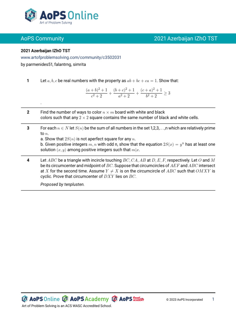IZHO Az tst 2021 | PDF