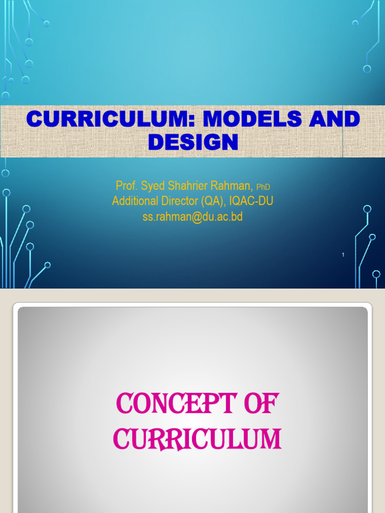 Curriculum - Models and Design - SSR | PDF | Curriculum | Educational ...
