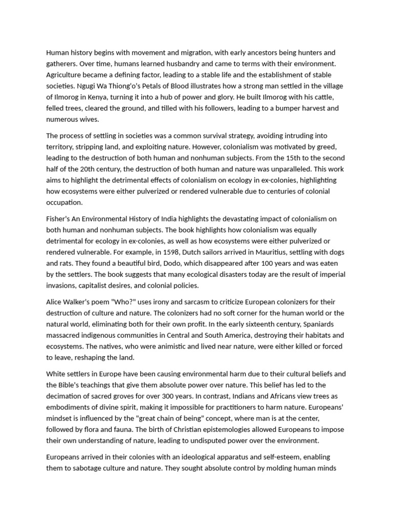 Human History Begins With Movement and Migration | PDF ...