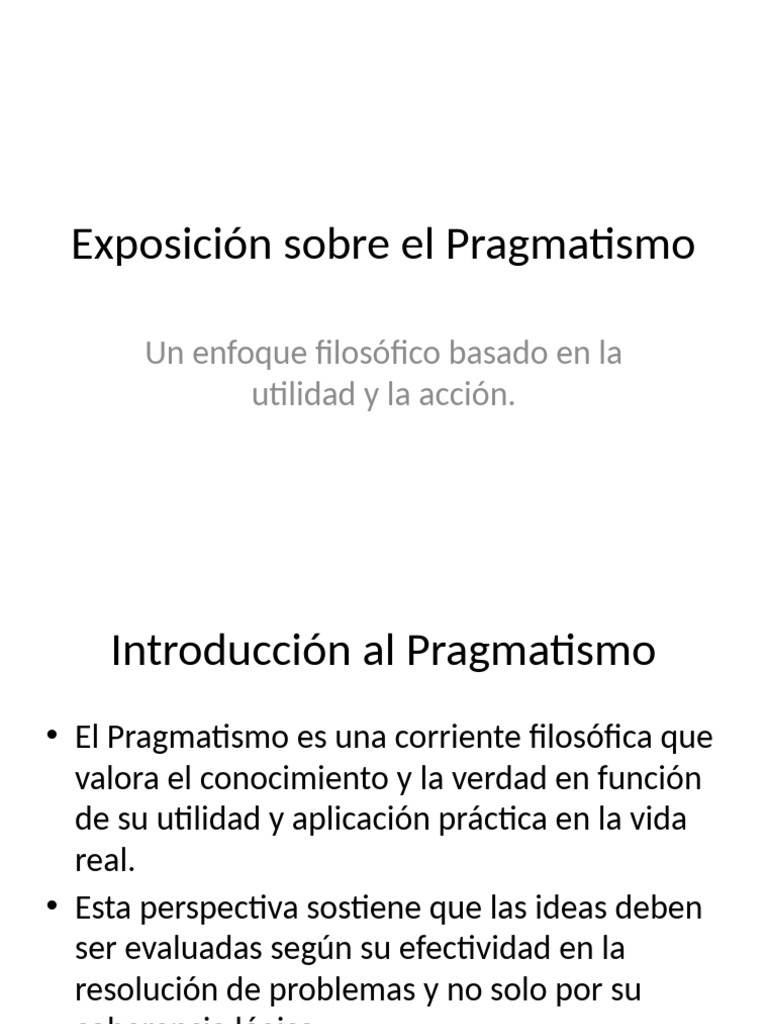 Pragmatismo Detallado | PDF | Pragmatismo | Verdad