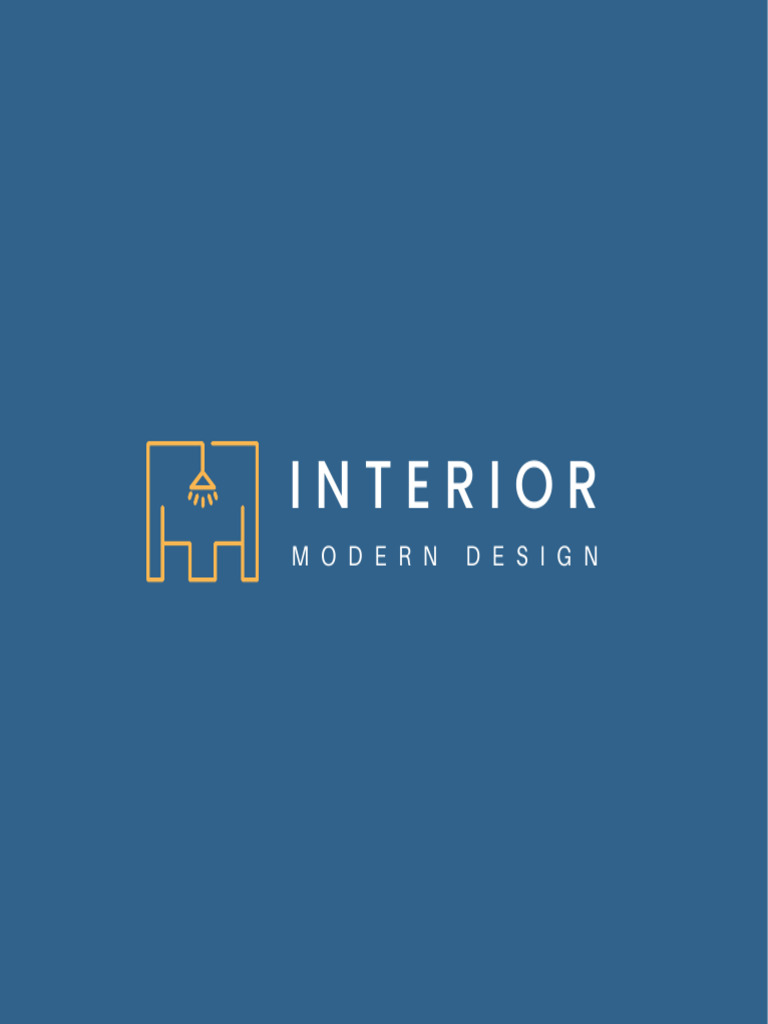 Blue Minimalist Interior Design Logo | PDF