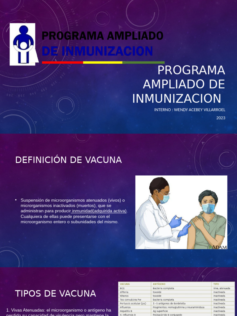 Programa Ampliado de Inmunizacion | PDF | Sistema inmune | Vacunas