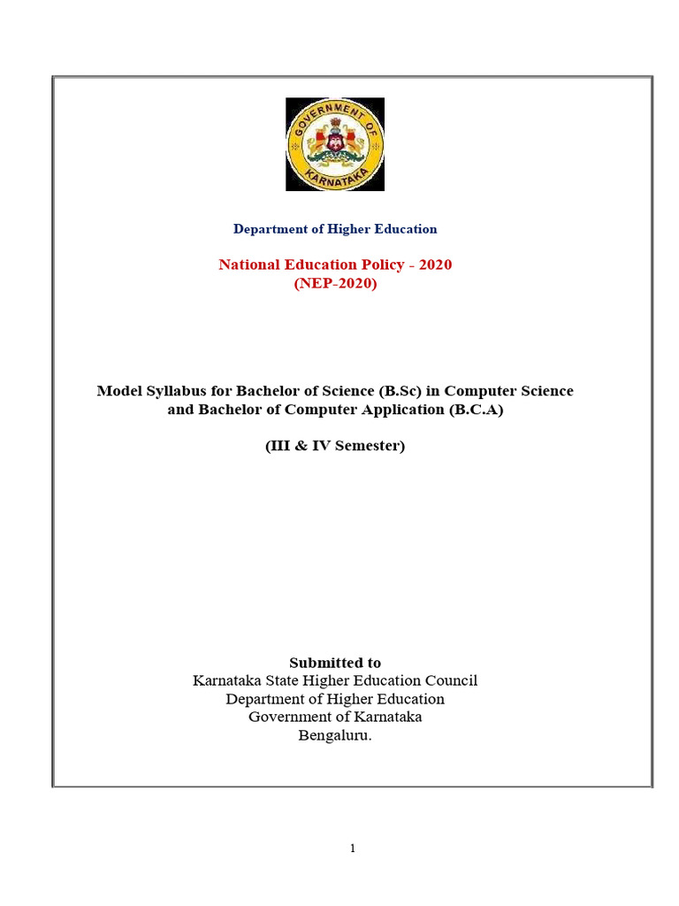 UG CSC Syllabus FINAL (19-10-2022) | PDF | Relational Database | Databases