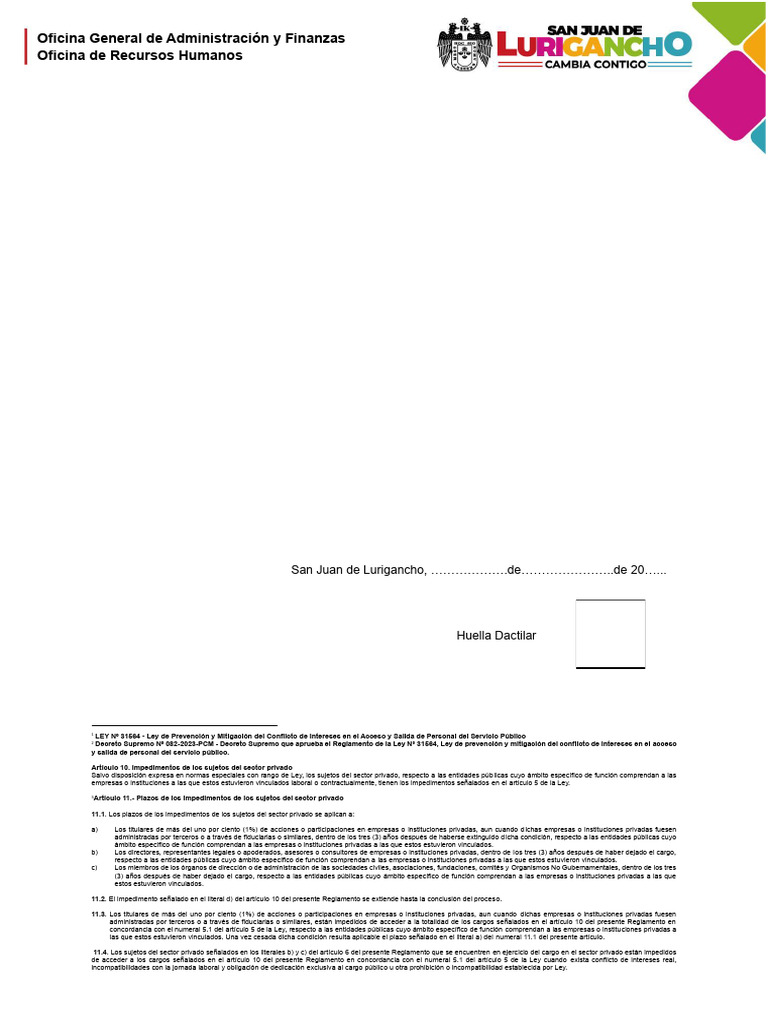 Formato #05 - Declaración Jurada Sobre Prohibiciones e Incompatibilidades | PDF | Justicia ...