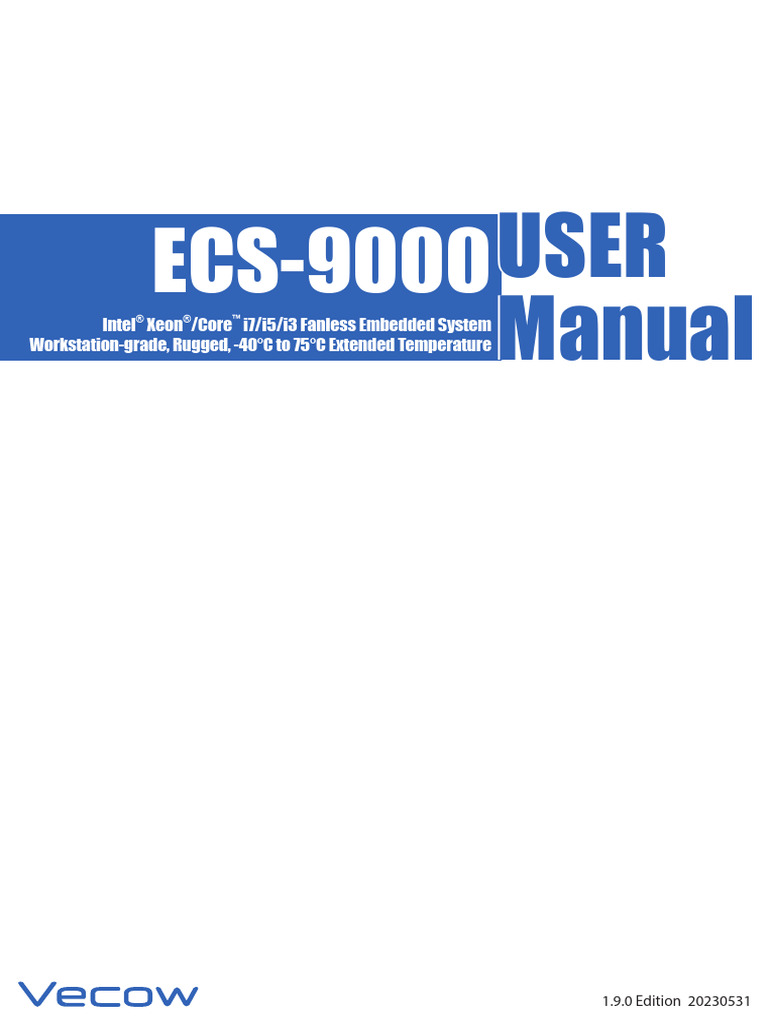 User Manual ECS-9000 | PDF | Usb | Solid State Drive