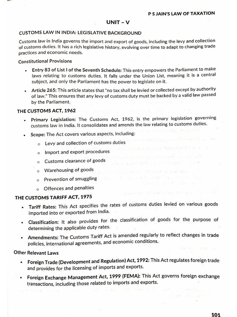 Taxation Unit5 Ps Jain Notes | PDF