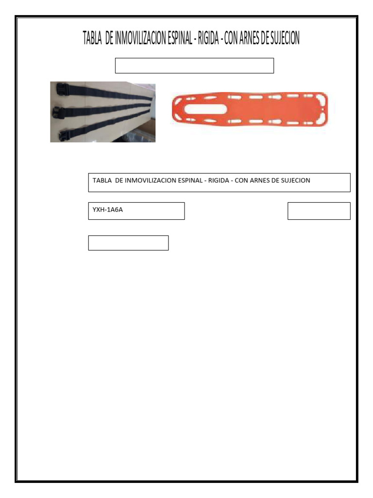 Camilla Rigida-Tabla Inmovilización | PDF