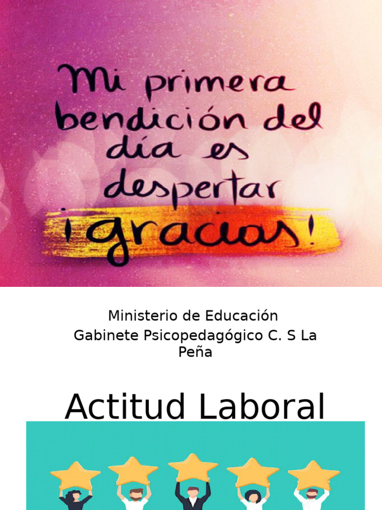 Actitud Positiva en el Trabajo | PDF