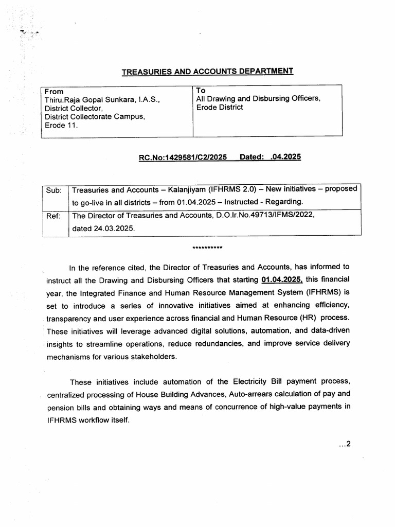 Collector Letter IFHRMS | PDF