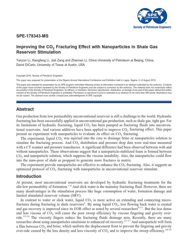 Improving the CO2 Fracturing Effect with Nanoparticles in Shale Gas ...