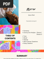 Sylvia Plath's "Mirror" Analysis | PDF | Mirror | Truth