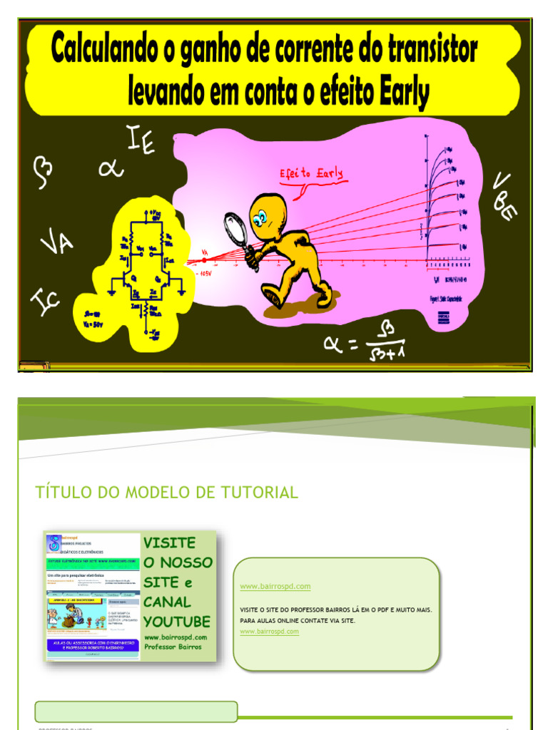 Calculando o Ganho de Corrente Do Transistor Levando em Conta o Efeito ...