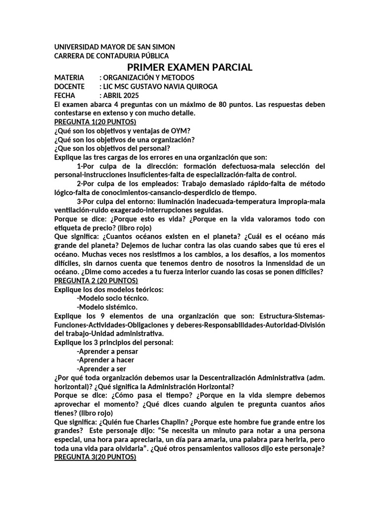 Examen1 Oym 2025 | PDF