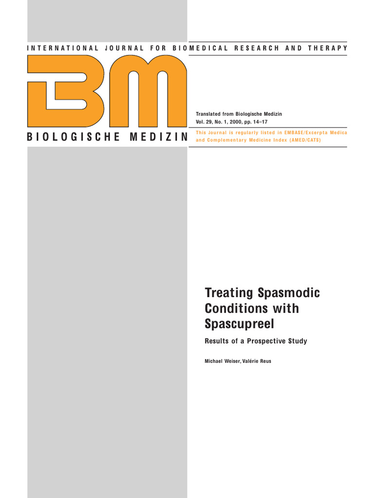 Spascupreel - Treating Spasmodic Conditions With Spascupreel | PDF ...