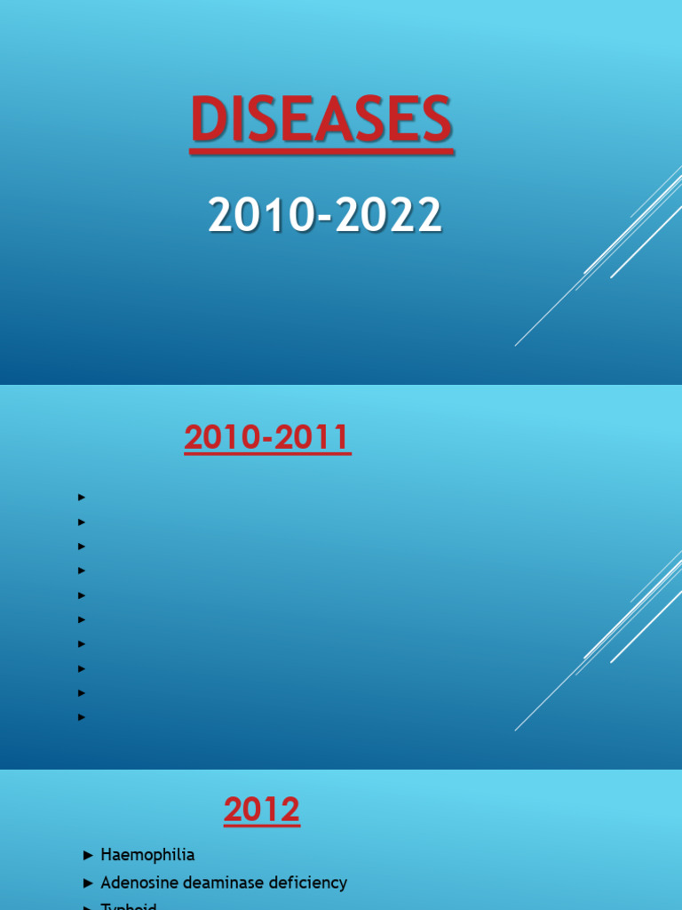 Diseases from 2010 to 2022 Overview | PDF